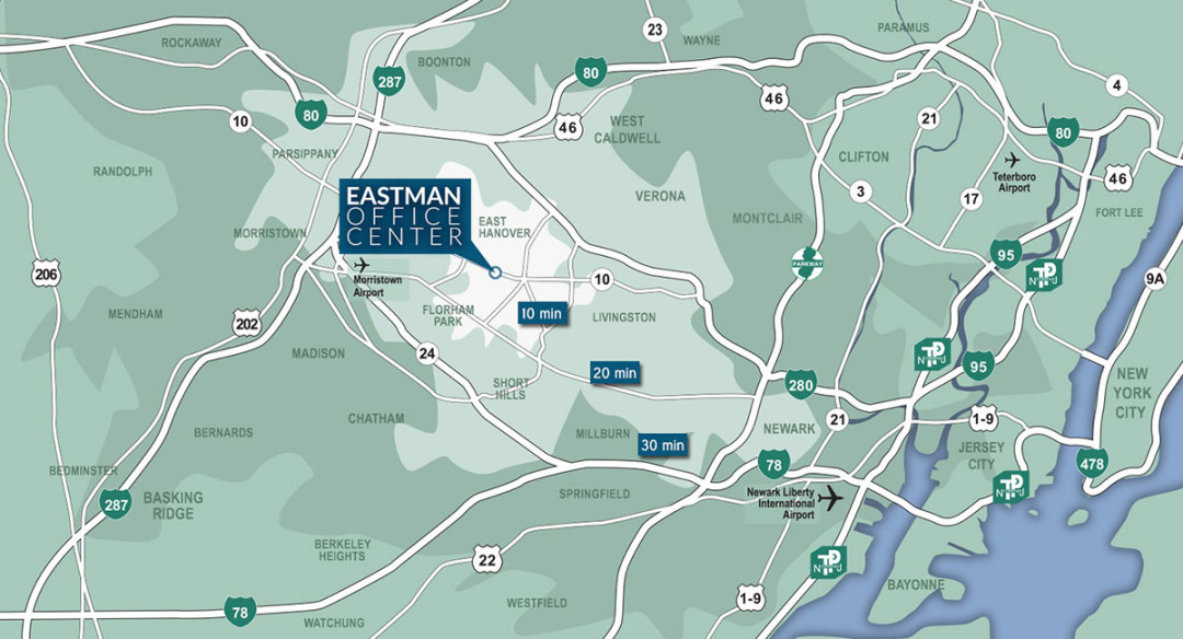 Drive Time Map | Eastman Office Center